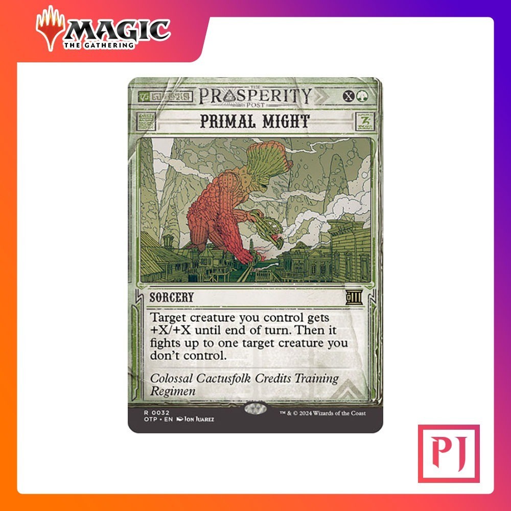 [MTG] Primal Might (0032-Showcase) [OTJ] [GREEN] [RARE] [NORMAL] [ENG ...
