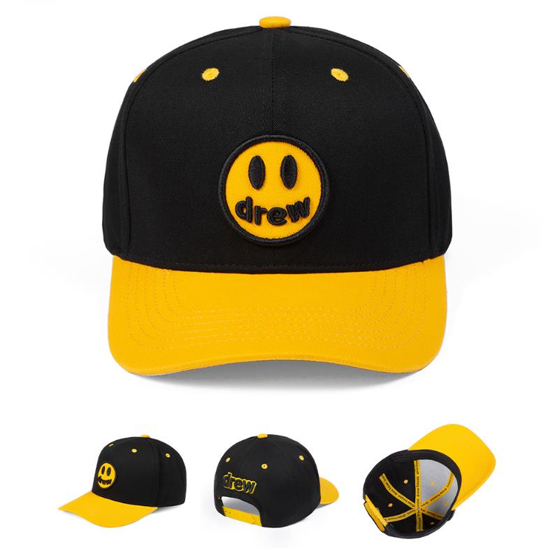 New Style DREW HOUSE Smiley Face Embroidered Back Letter Cap Baseball ...
