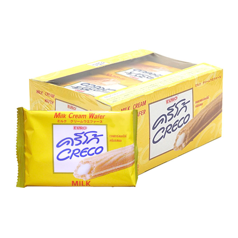 CRECO Milk Flavor Wafer 18 g. 12 pcs (CRECO 18 g 12 pcs) | Shopee ...