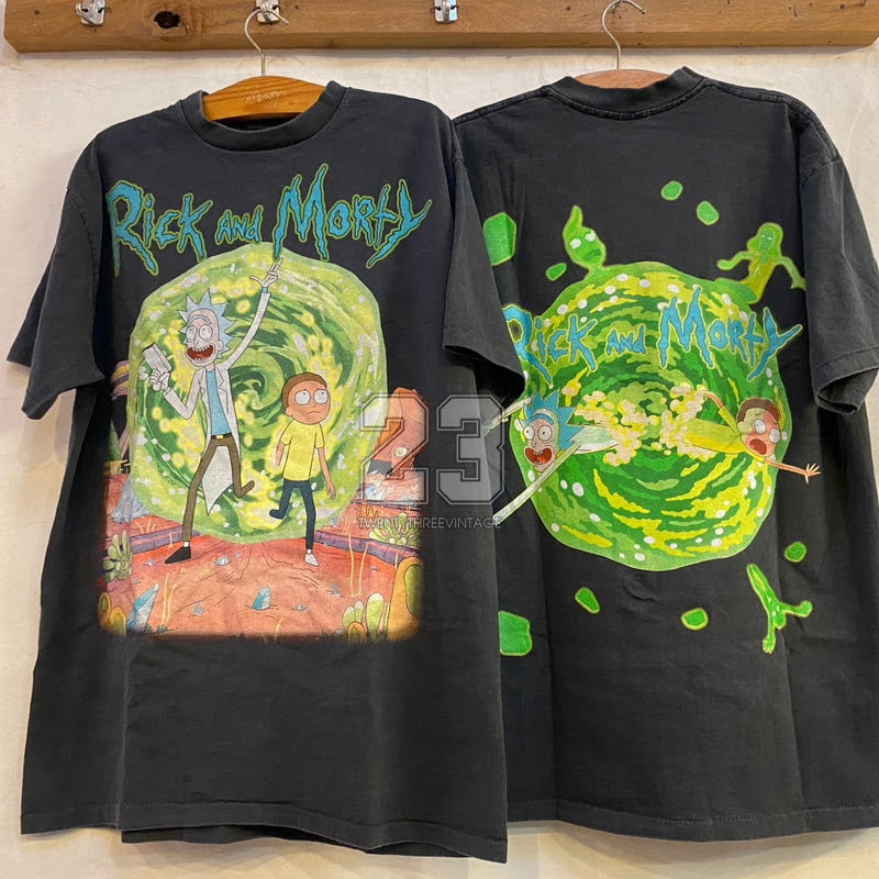 [23] Rick And Morty Bio Washed tag Original Bootleg Authentic vintage ...