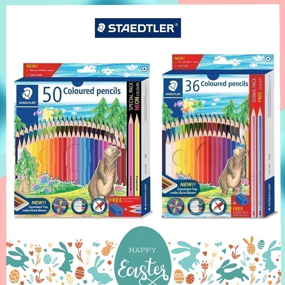 Staedtler Wood Color Model 143 Box Bear Pattern Size 36 Colors And 50 ...
