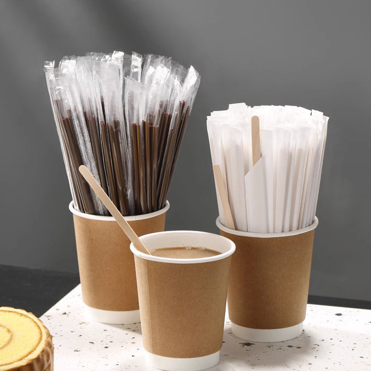 WeBear Cafe Wooden Coffee Stir Stick Holder Long Paper Envelope ...