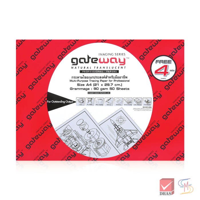 Gateway Wax Paper 90G Size A4 G-1433 Amount 50 Sheets/Pack | Shopee ...