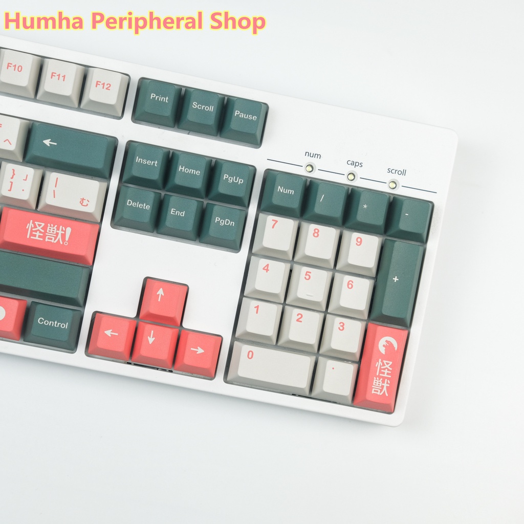 Humha Kaiju R1 keycap 140 keys PBT material Dye-Sublimation Cherry profile Mechanical Keyboard ...
