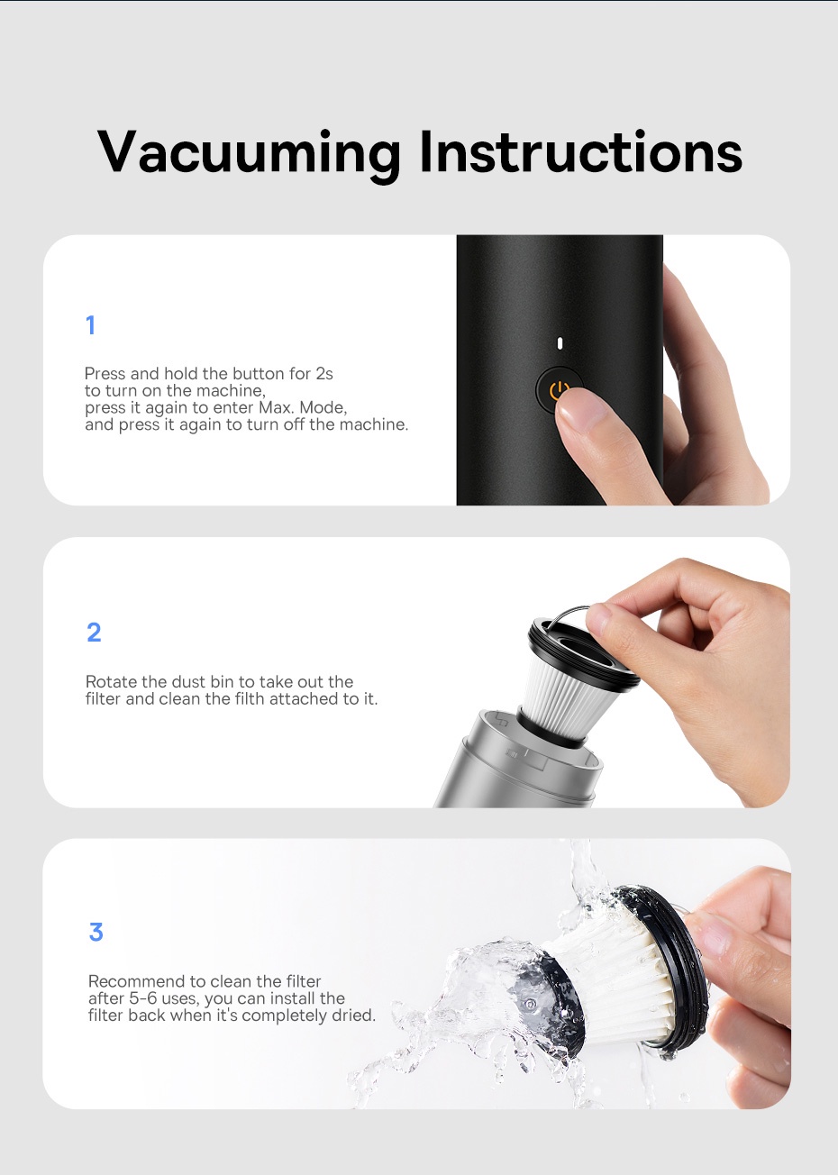 Baseus 4 in1 12000Pa Car Vacuum Cleaner Air Pump Wireless Vacuum Cleaner For Household Auto ...