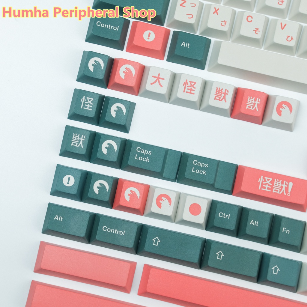 Humha Kaiju R1 keycap 140 keys PBT material Dye-Sublimation Cherry profile Mechanical Keyboard ...