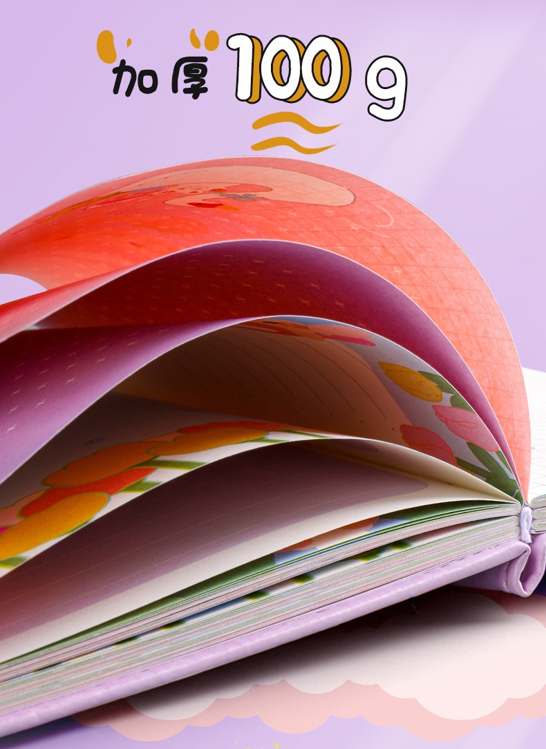 Decompression Notebook Cute Student Diary Cartoon Color Page Handbook ...