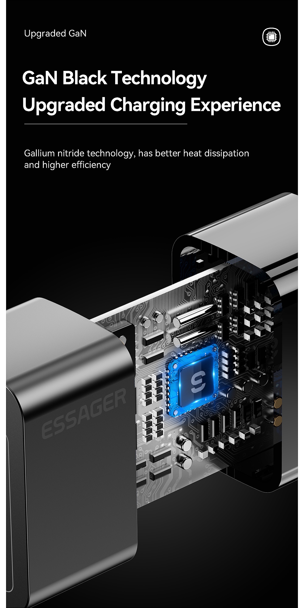 Essager USB C Charger 33W GaN Type C PD Fast Charging For iP 14 13 12 ...