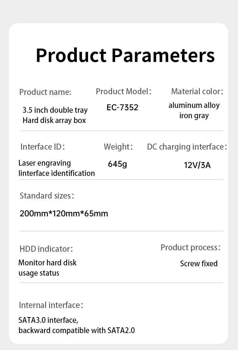 ACASIS 3.5Inch Disk Array Box RAID Array Cabinet USB3.0 To SATA 48TB ...