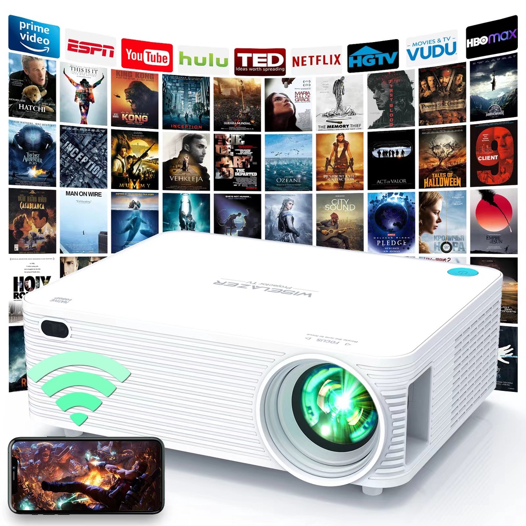 [Full HD 1080P] P1 Native 1080P Full HD 4K Projector Portable Beamer ...