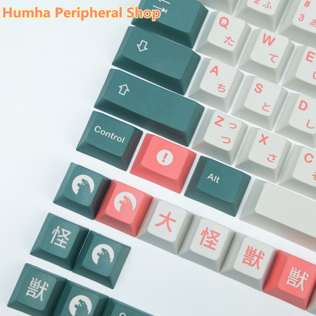Humha Kaiju R1 keycap 140 keys PBT material Dye-Sublimation Cherry profile Mechanical Keyboard ...