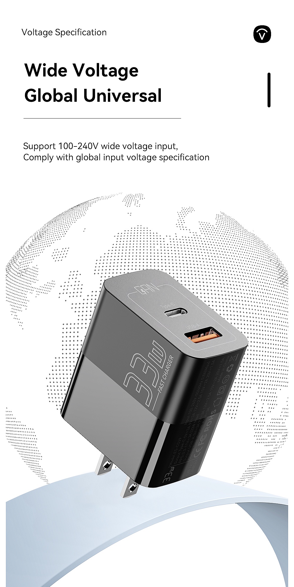 Essager USB C Charger 33W GaN Type C PD Fast Charging For iP 14 13 12 ...
