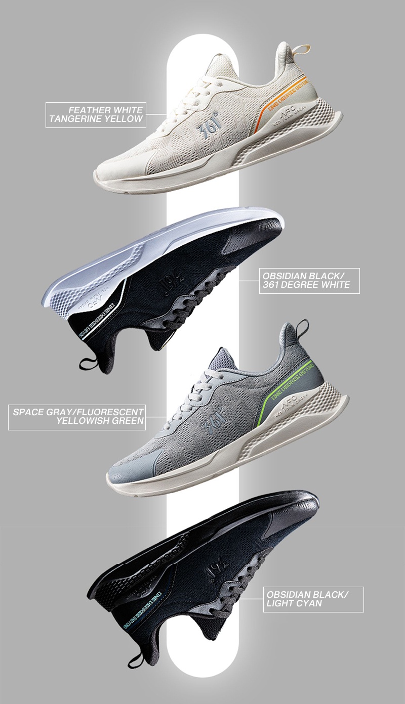 361 Degrees Men Breathable Mesh Sport Shoes 672116701F | Shopee Philippines