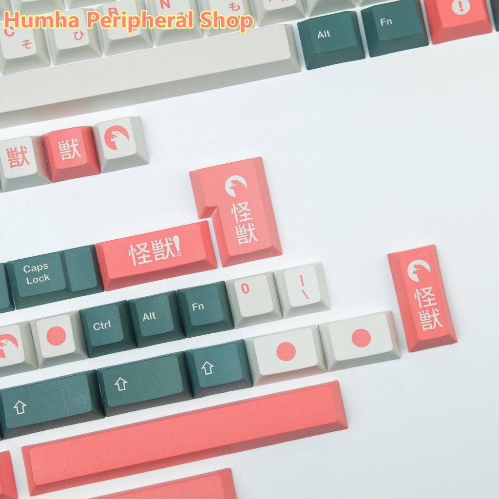 Humha Kaiju R1 keycap 140 keys PBT material Dye-Sublimation Cherry profile Mechanical Keyboard ...