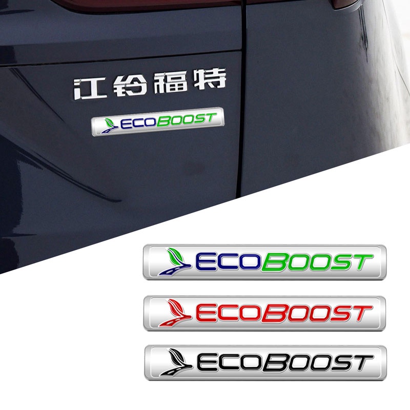 Car Sticker Ecoboost Logo 3D Rear Trunk Fender Metal Chrome Emblem ...