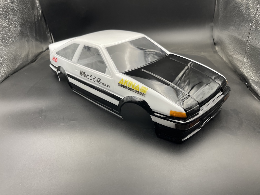 Initial D 1/10 TOYOTA AE86 LEVIN 2DR Drift RC PC Body Shell 195mm Width ...
