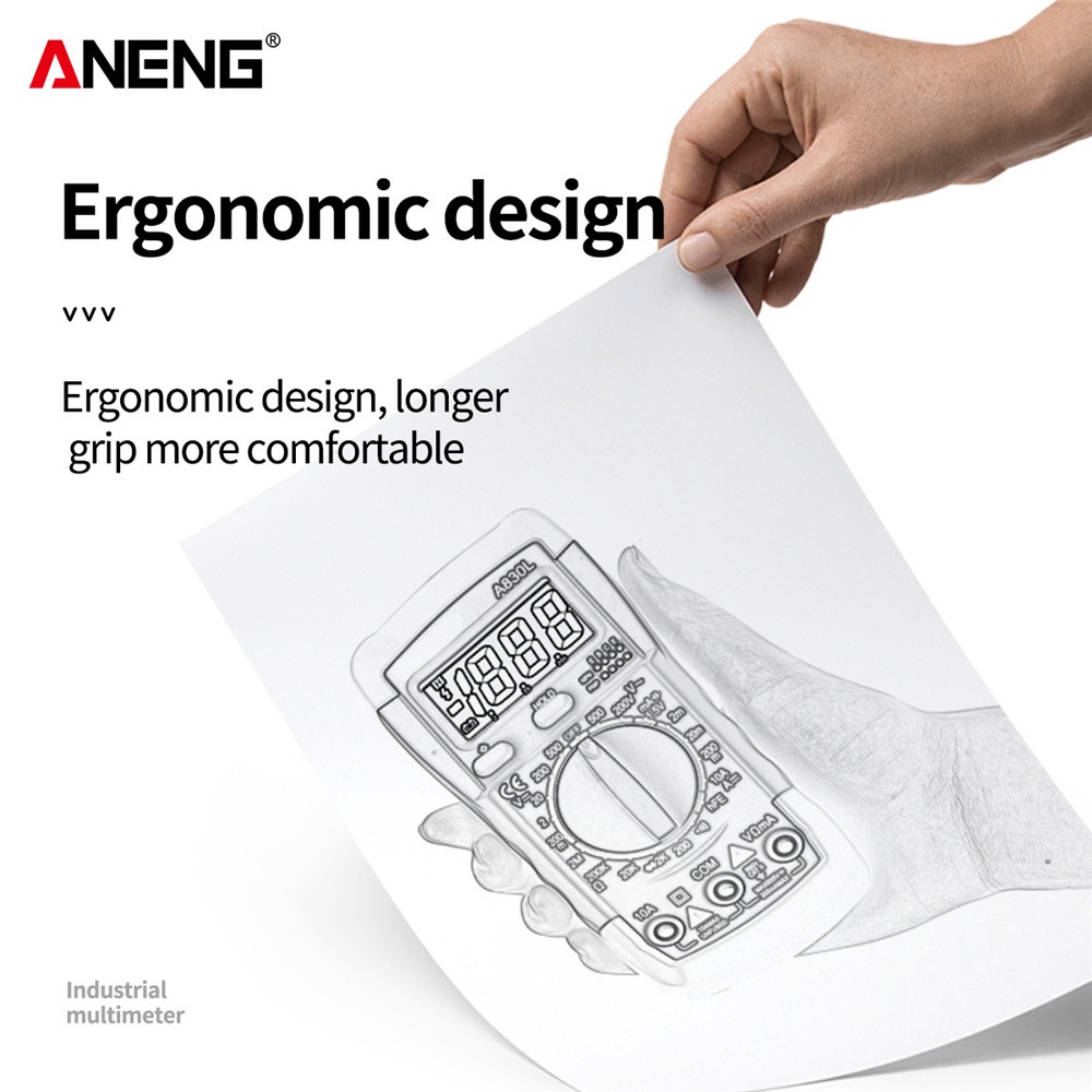Aneng A830L Profesional Electric Smart Digital Multimeter 1999 Counts ...