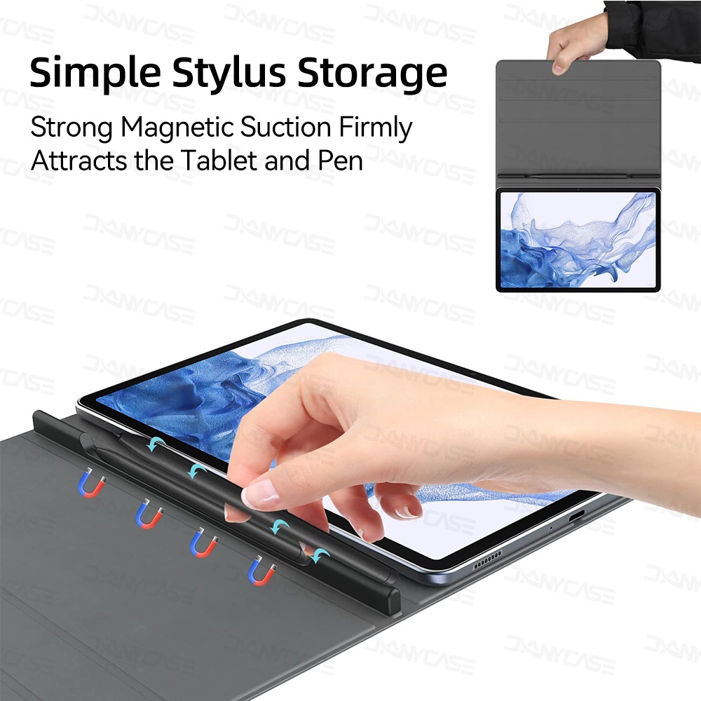 Magnetic Case with Pencil Holder for Samsung Galaxy Tab S10 Plus 12.4 ...