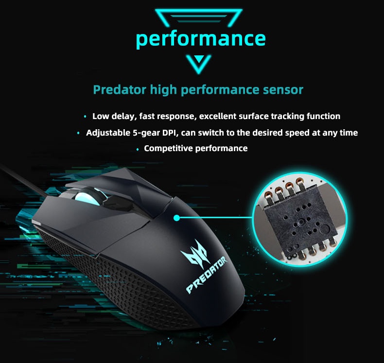 Acer predator Cestus 300 game mouse RGB lighting programmable button ...