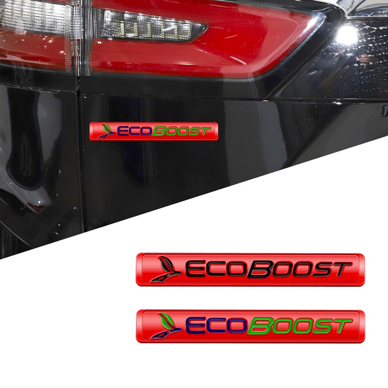 Car Sticker Ecoboost Logo 3D Rear Trunk Fender Metal Chrome Emblem ...