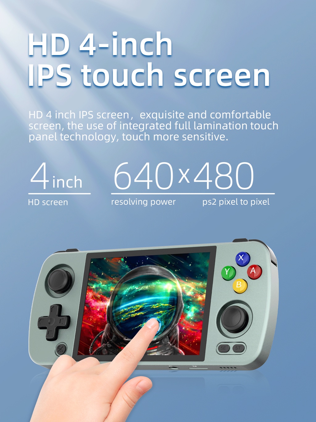 ANBERNIC RG405M Horizontal game console 4 inch touch screen Android 12 ...
