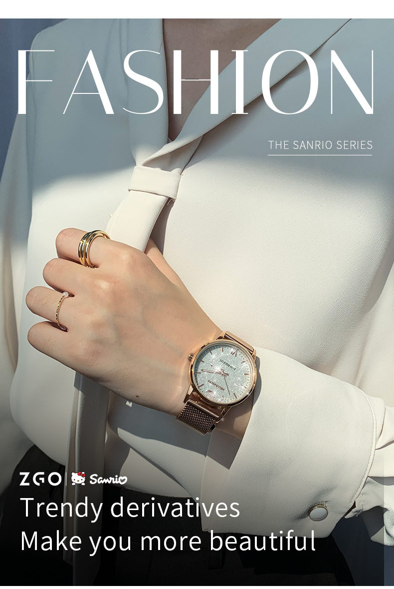 ZGO x Sanrio HelloKitty Watch For Women Luxury Waterproof Elegant ...