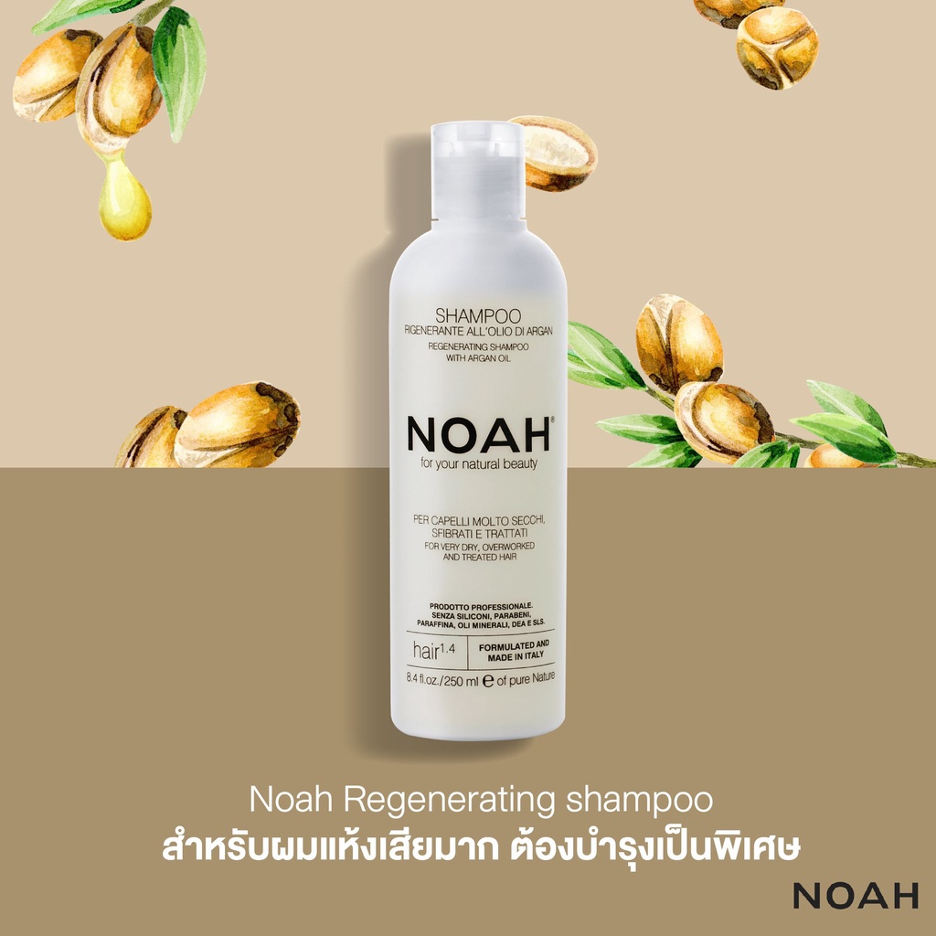 NOAH-Regenerating shampoo with argan oil 250 ml. | Shopee Philippines