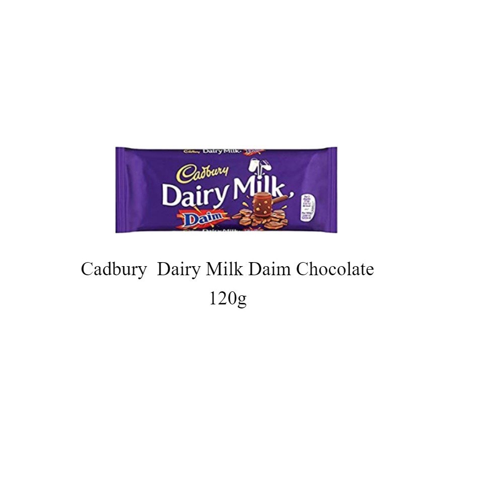 Cadbury Dairy Milk Daim Chocolate 120G Sweets Candy | Shopee Philippines