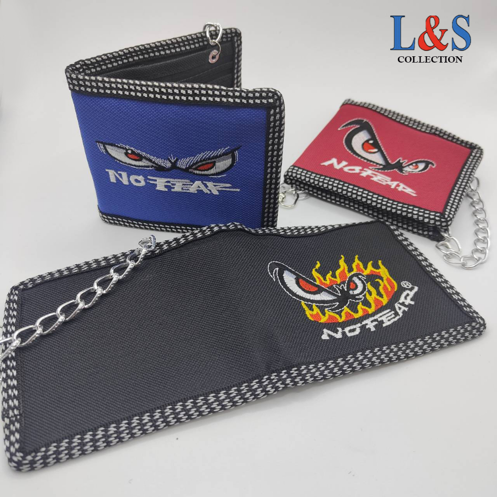 Wallet Pattern No Fear Model 2 Fold With Chain *** Large Size | Shopee ...