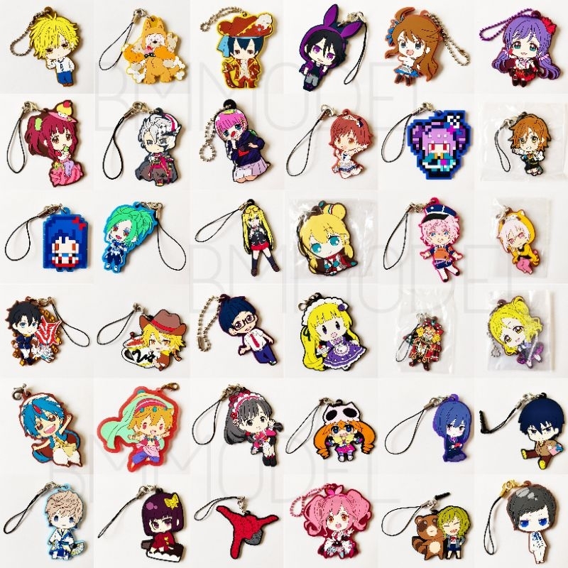 (Set3) Keychain Keyring Cartoon Rubber Strap Anime Figure Anime Anime ...