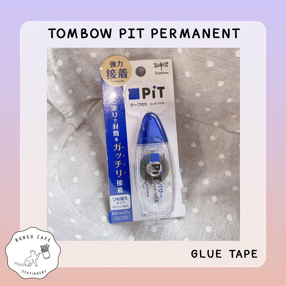 Tombow Pit Glue Tape double sides Permanent (8.4mm x 7m.) // 2-Sided ...