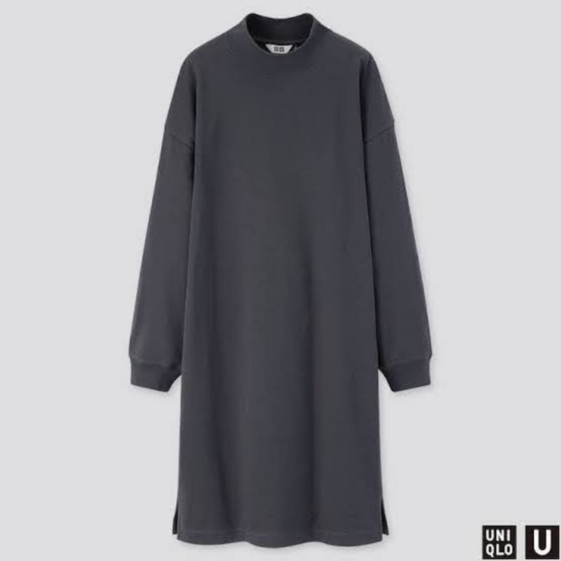 Uniqlo U Mock Neck Long Sleeve Dress (used In Good Condition) | Shopee ...