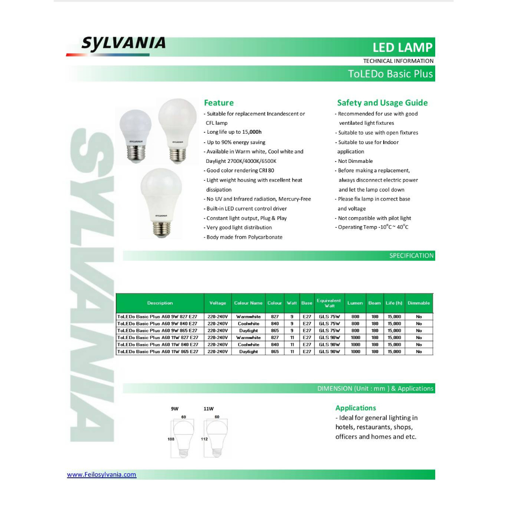 Led Silvanian 9 Watt 11 Spiral Terminal Warm White Light 10 Lights At A ...