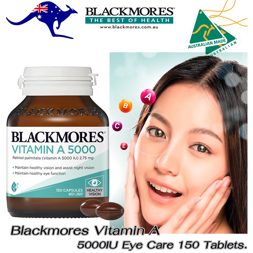 Blackmores Vitamin A 5000IU Eye Care 150 Tablets Nourishes The Eyes ...