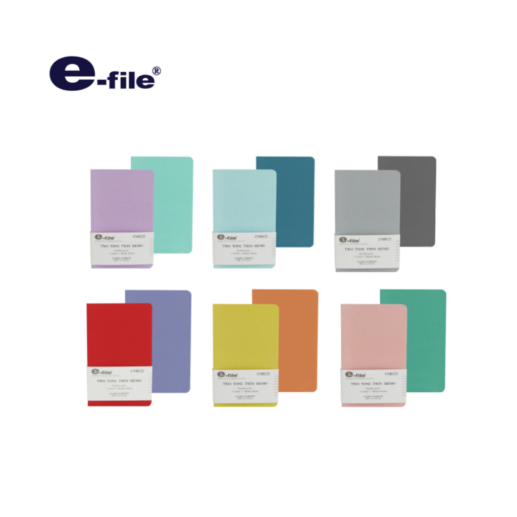E-file twin memo two tone CNB122 I Eye-Care Paper Book 65gsm 30 Dual ...