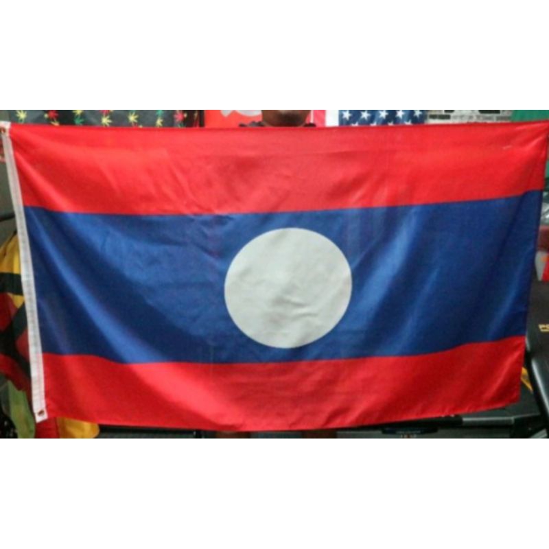Lao Flag (Size 150 * 90cm) (Real Product Photo Shoot) | Shopee Philippines
