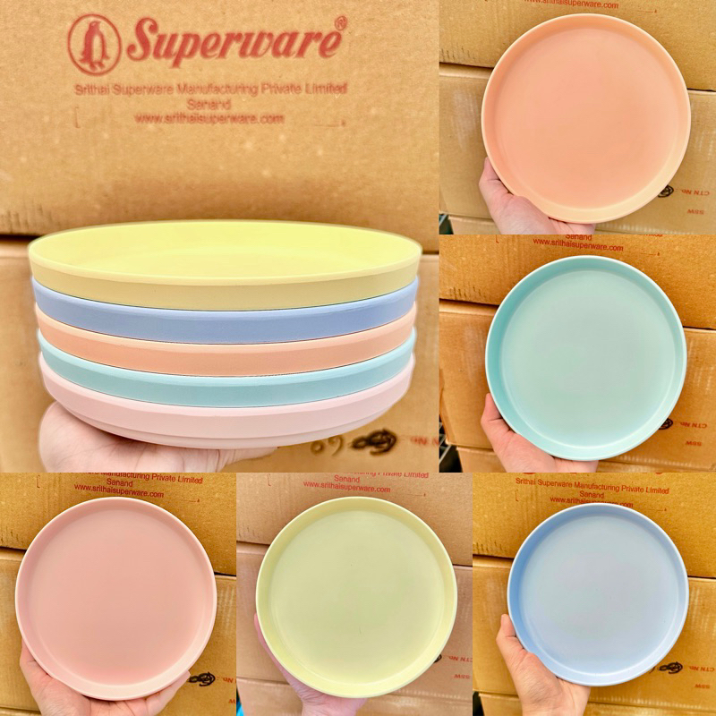 Shallow Round Plate Pastel Color Melamine 1 | Shopee Philippines