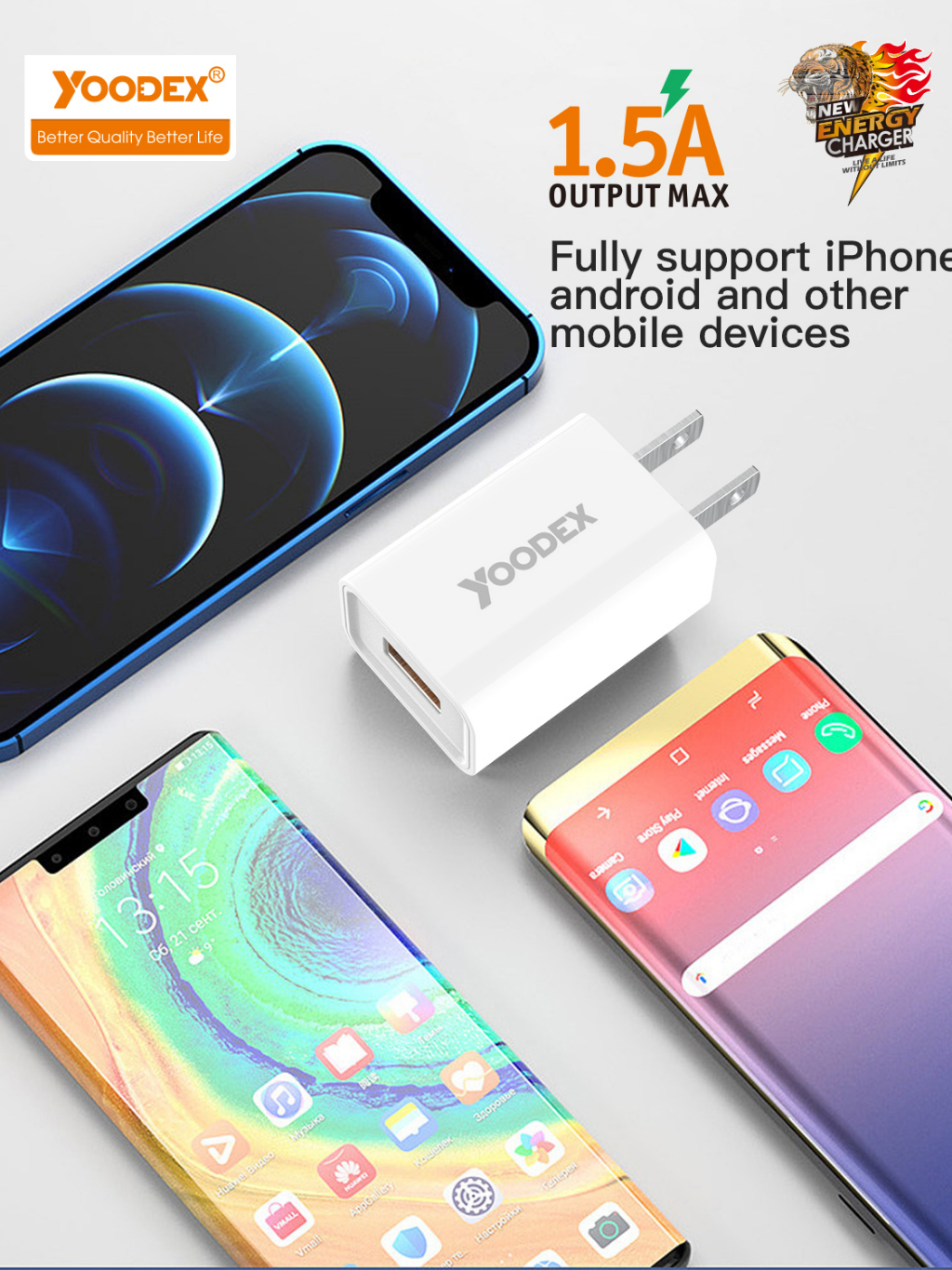 Yoodex A08 Sent From Thailand Fast Charge Charging Cable Head Available ...