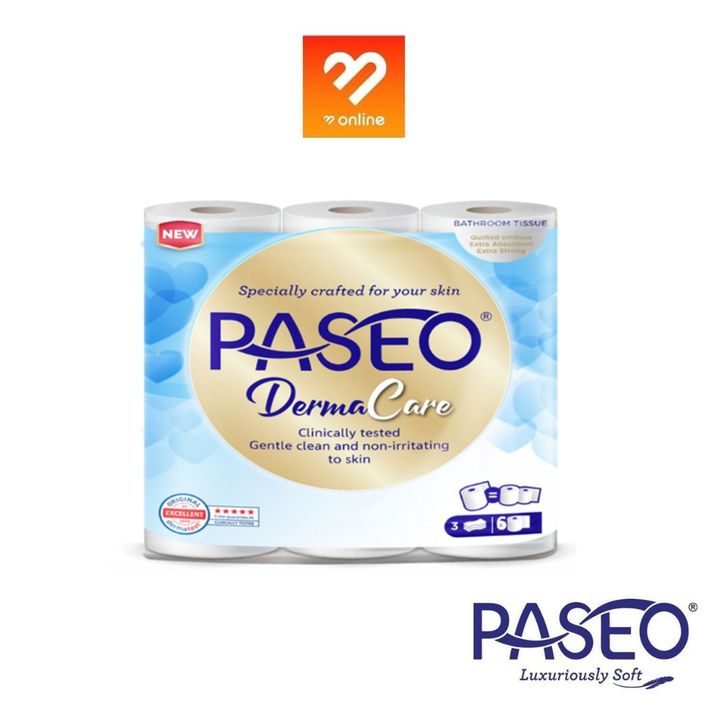 Paseo P Derma Care Tissue Rolls 1 Pack Contains 6 3 Layers Thick ...