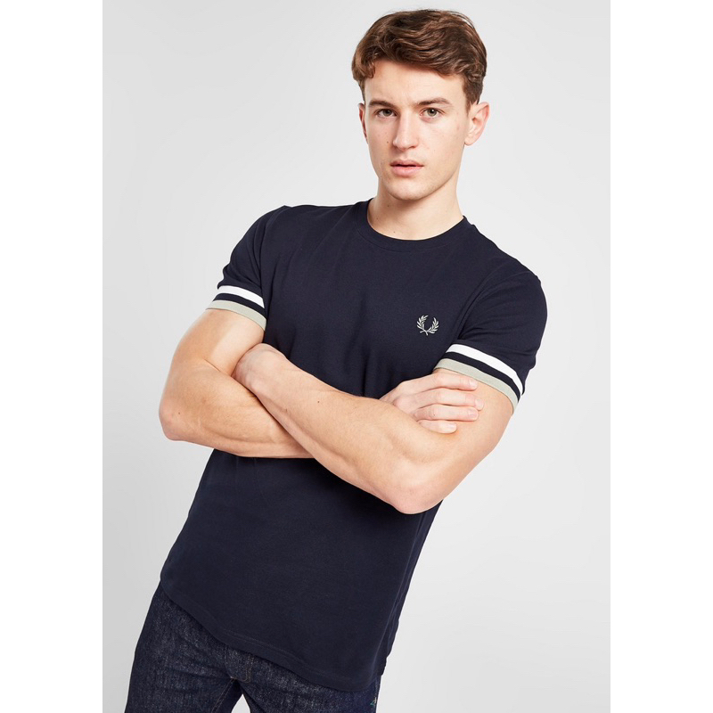 Fred Perry Bold Tip Pique in Black | Shopee Philippines