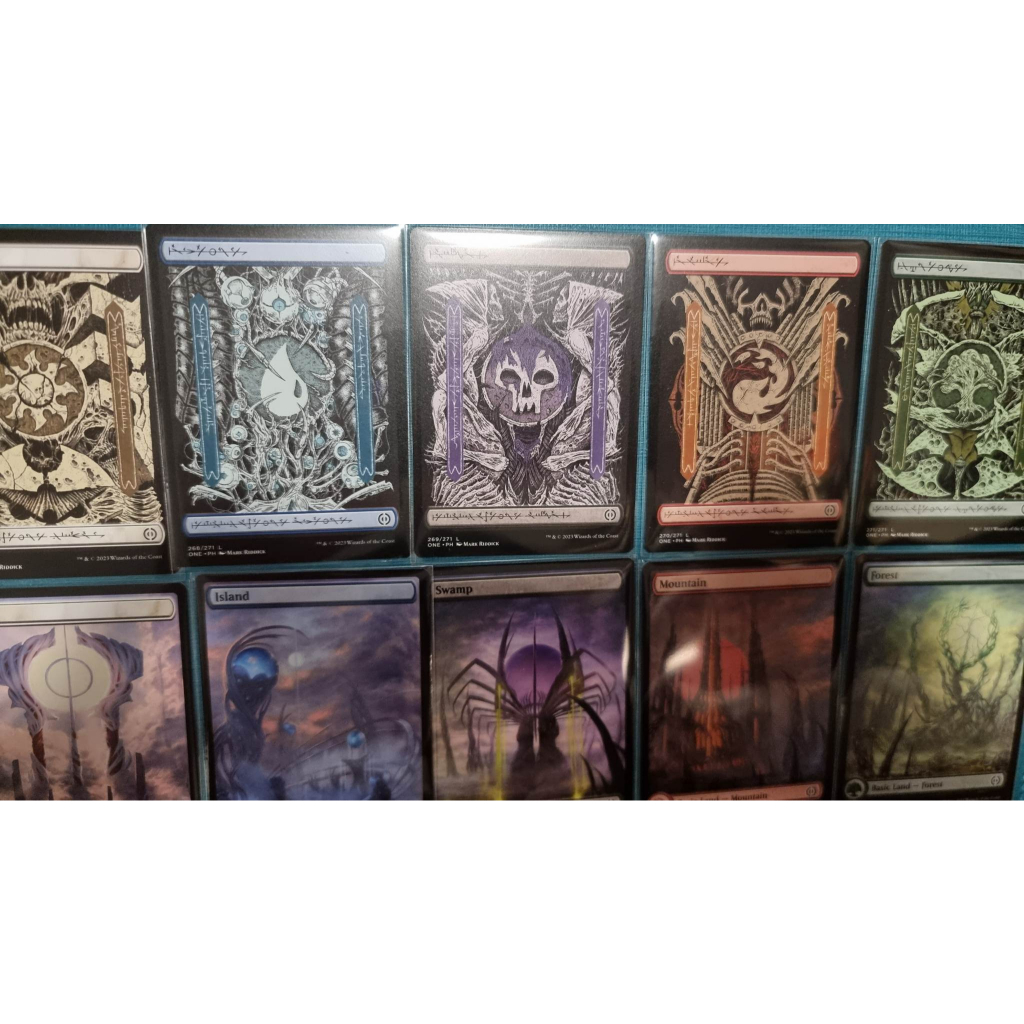 MTG Basic land Full Art Phyrexian And Plain Magic The Gathering Card ...