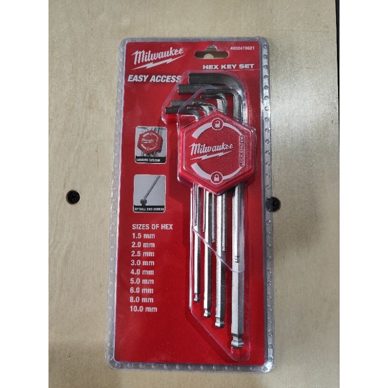 Milwaukee 9pcs Hex Key Set Model 4932478621 Authentic Genuine Real ...