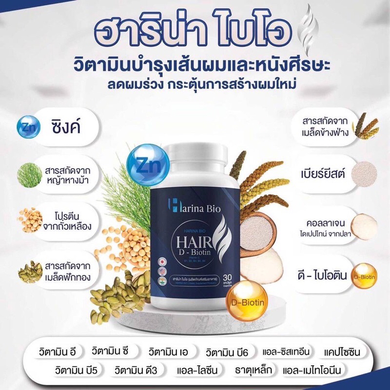 Harin Bio Hair Care Vitamins Symptoms (1x30 Caps) | Shopee Philippines