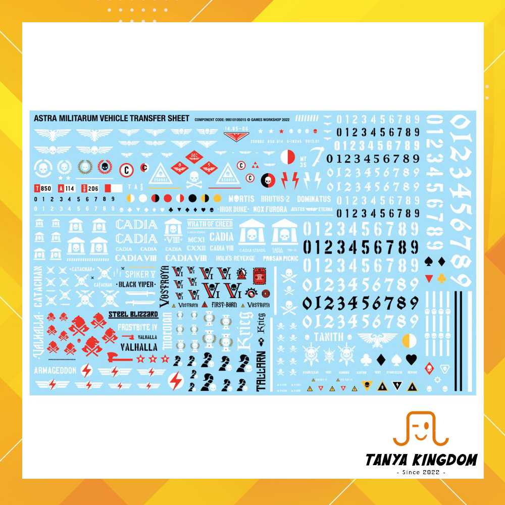 Warhammer 40k-Astra Militarum Vehicle Transfer Sheet-(decal) decal ...