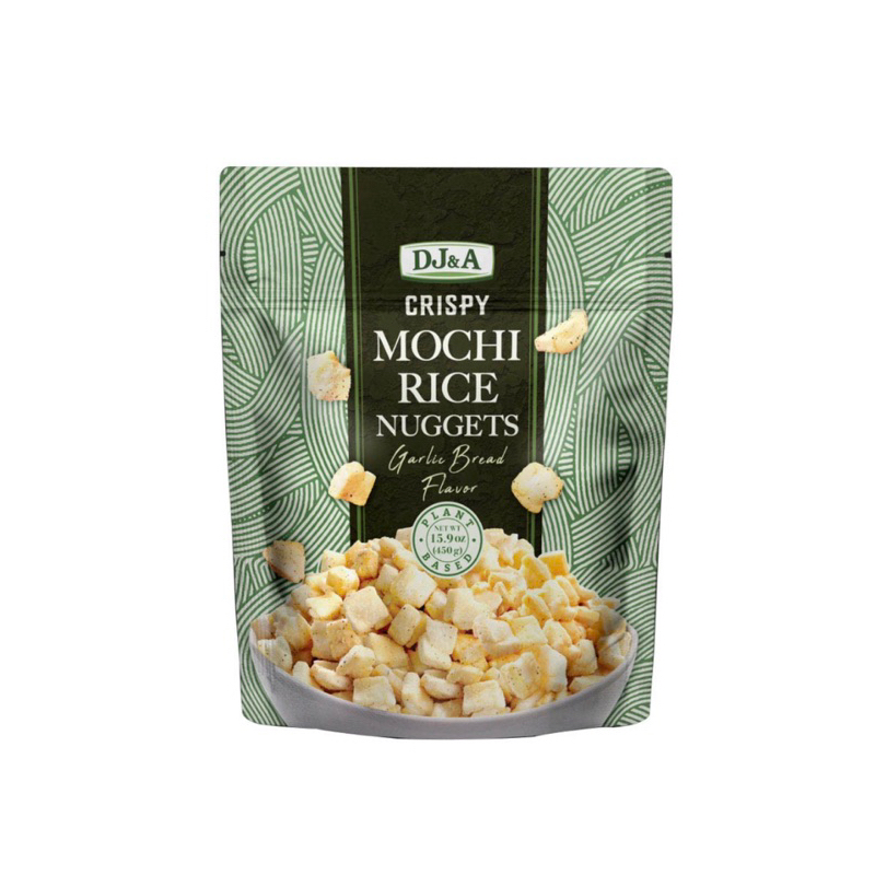 Crispy Mochi Rice Nuggets Seasoned Flour Garlic Bread Flavor 450 Grams ...