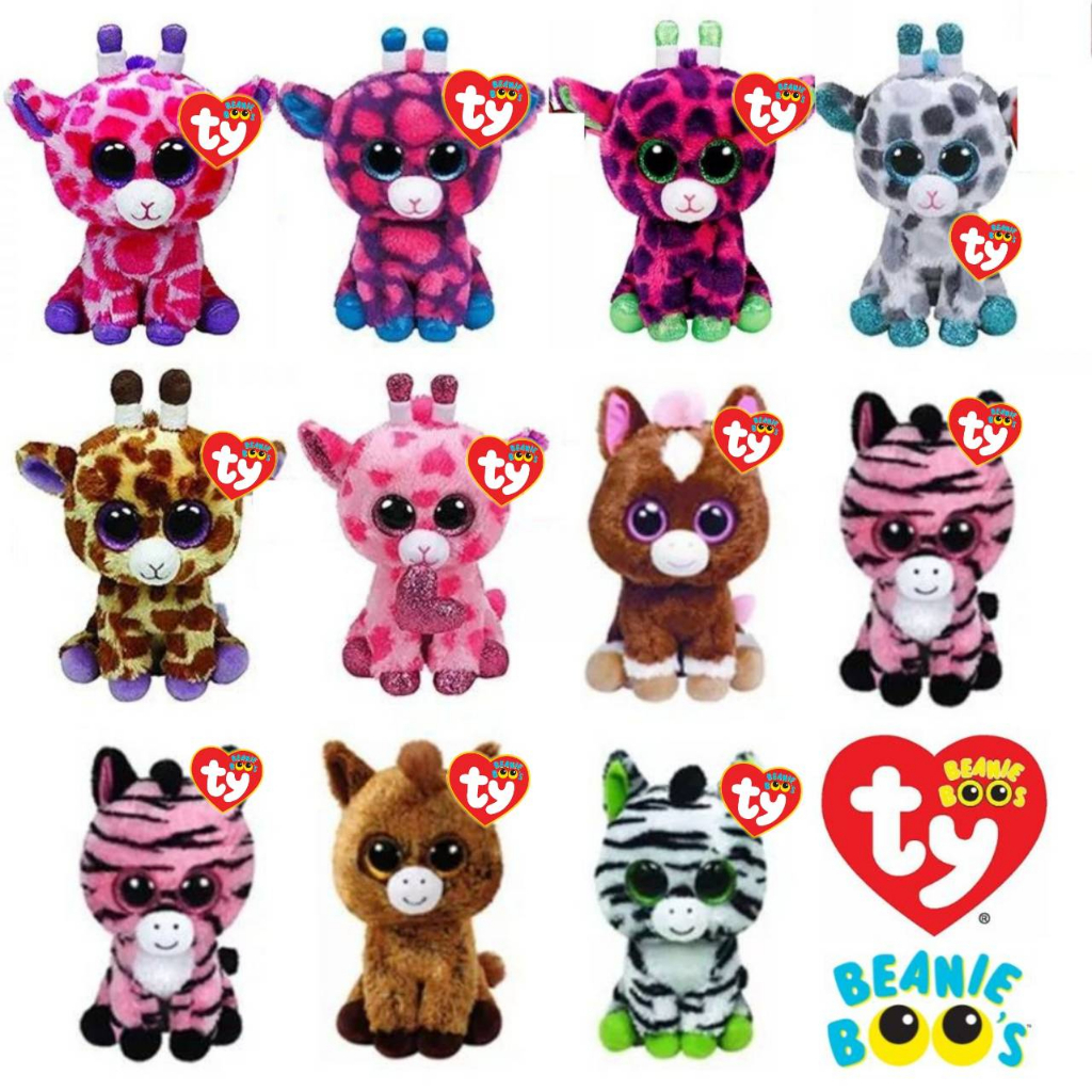 TT 11-6 Inch Big-Eyed ty Doll-Giraffe Horse Labeling Work | Shopee ...
