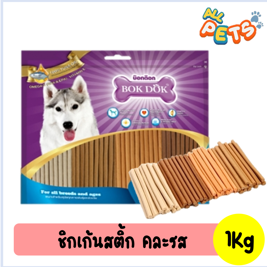 BOK DOK Box Dog Snack Stick Assorted Flavour (Milk Liver Chicken Beef ...