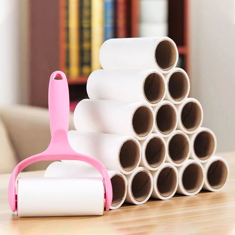 Cleaning Roller Hair Removal Collect And Dust Pink Tear Paper Roll To ...