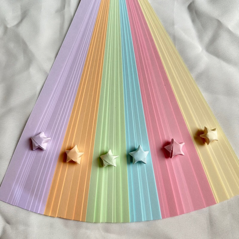 Pastel Color Star Folding Paper Use For Stars There Are A Variety Of ...