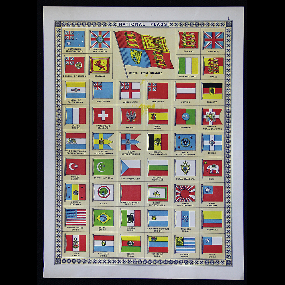 Ancient Flag Layout Over 100 Years Old There Is A of Siam. One Piece ...